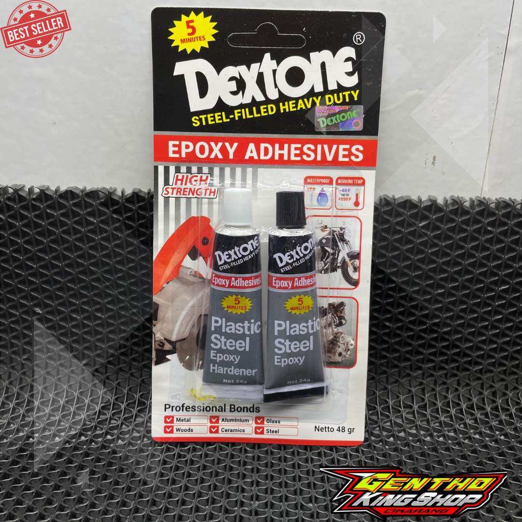 Jual LEM BESI EPOXY ADHESIVES CAMPUR HITAM PUTIH DEXTONE 5 MENIT ASLI ...
