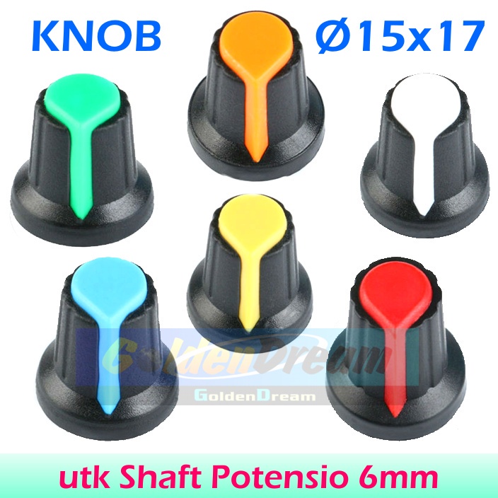 Jual Knob Potensio Plastik Warna Tutup Potensiometer Putar Kenob Volume Vol | Shopee Indonesia