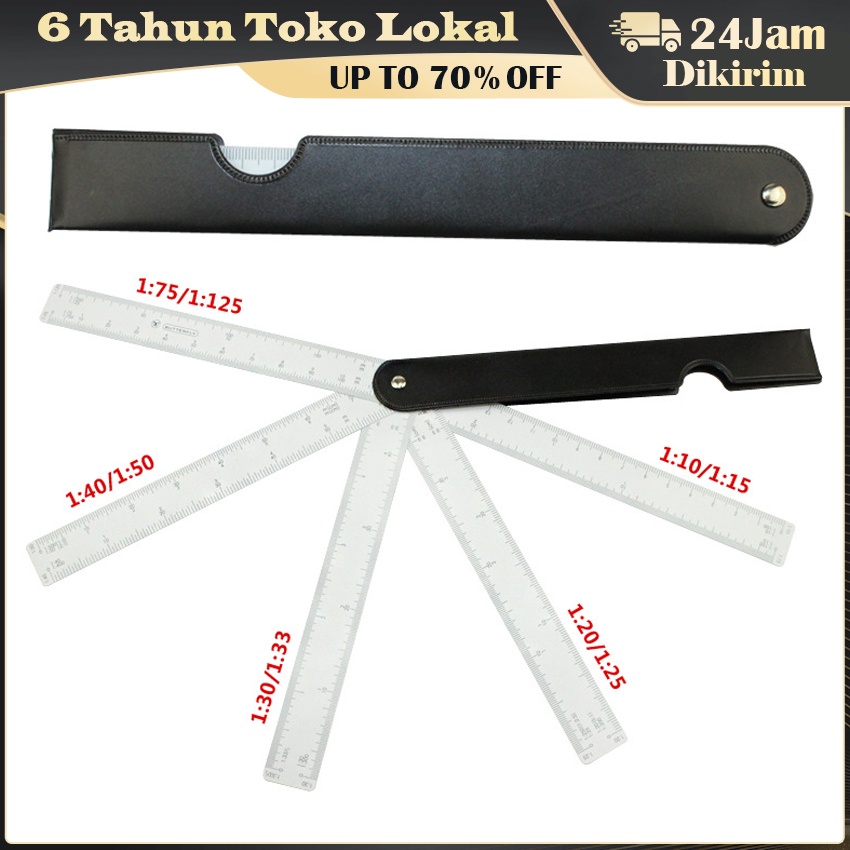 Jual Penggaris Skala Arsitek Bentuk Kipas Untuk Desain Grafis Alat Ukur ...