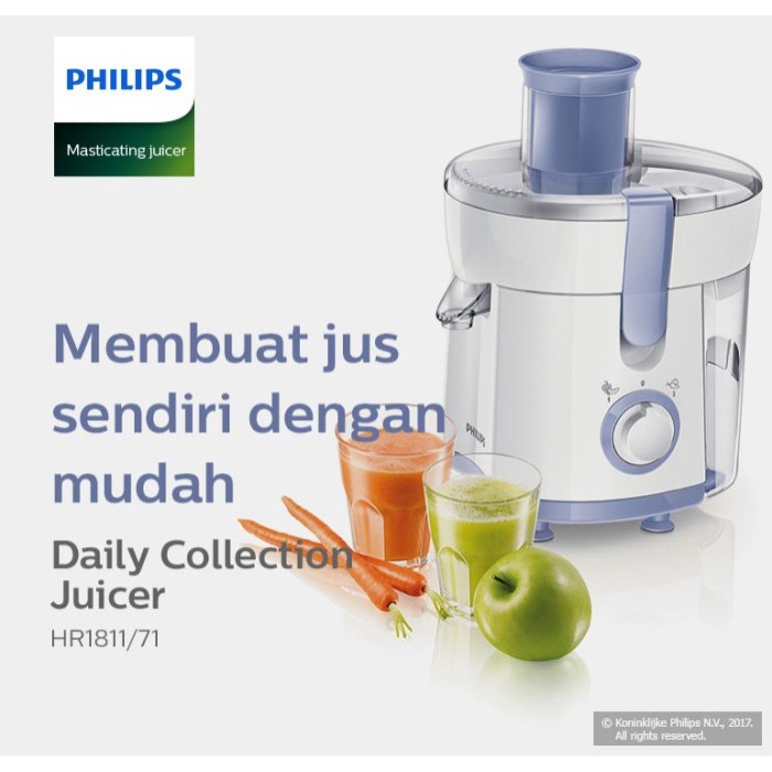 Jual Philips Daily Collection Juicer HR1811/71 HR-1811/71 Garansi Resmi ...