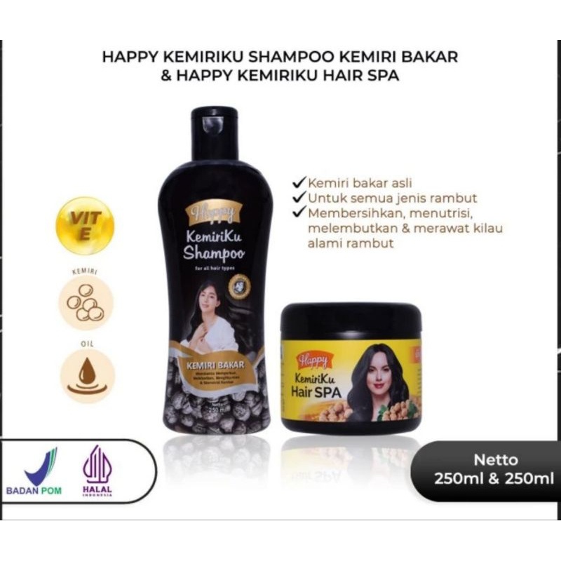 Jual Happy Shampoo Kemiri Bakar -250ml | Shopee Indonesia