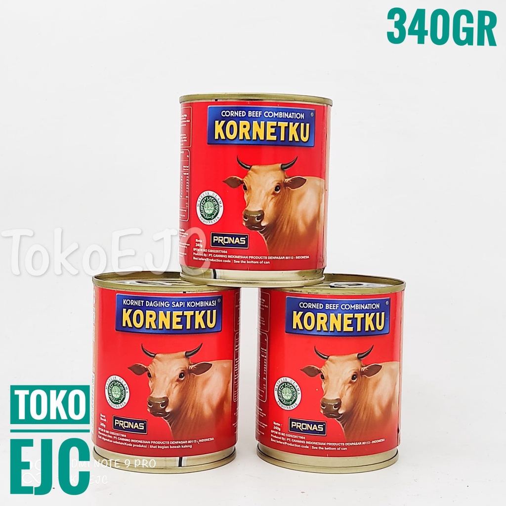Jual [EJC] Kornetku Pronas Kornet Daging Sapi Corned Meat 340gr Kaleng ...