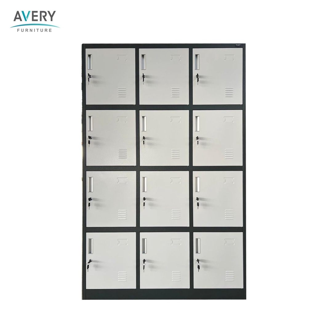 Jual Avery TH-012 GREY + WHITE AVERY 12 DOOR LOCKER CABINET | Shopee ...