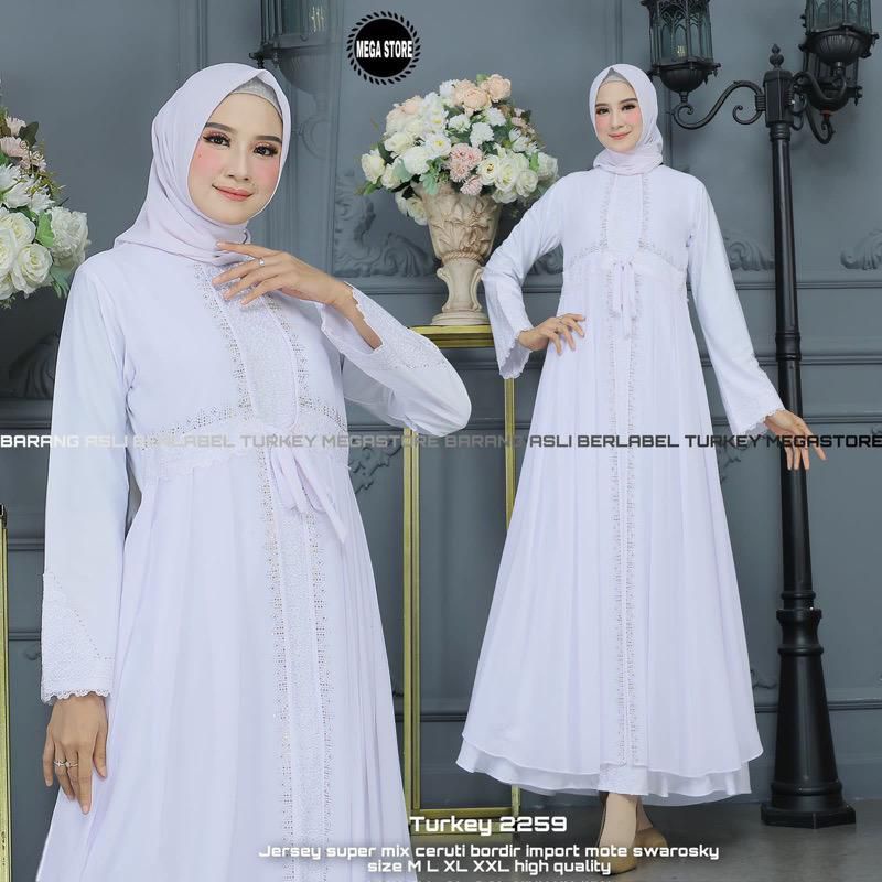 Jual BAJU WANITA TURKEY DUBAI PREMIUM MEWAH Gamis Turkey 2259 Hawa#680 ...