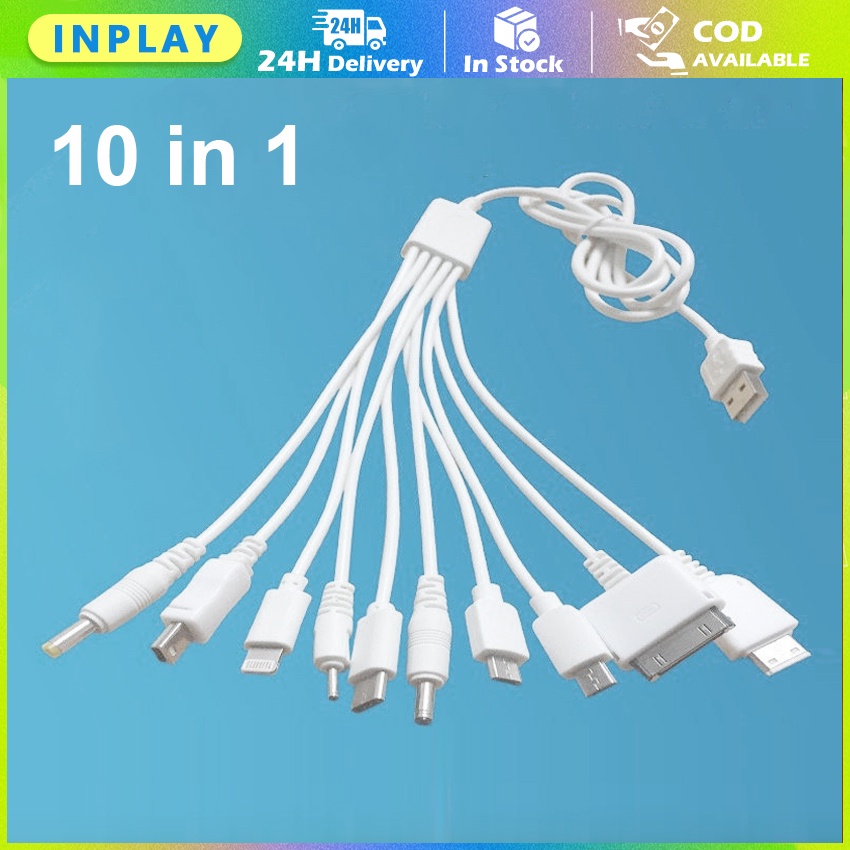 Jual Universal Multifunction 10 In 1 USB Charging Cable - 1 Kabel ...