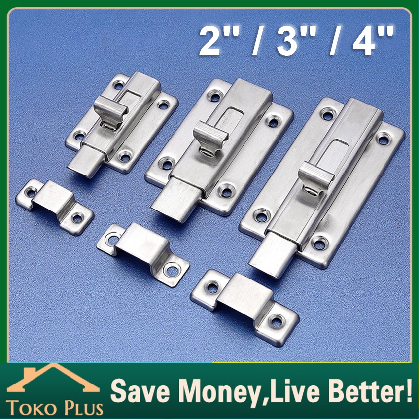 Jual Grendel Slot Pintu 2/3/4Inch Stainless Murah Mumer EST-Grender ...