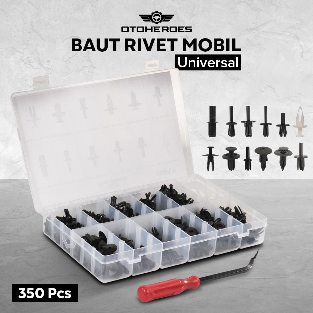 Jual Baut Rivet Mobil Universal Car Push Pin Fasteners 350PCS | Shopee ...