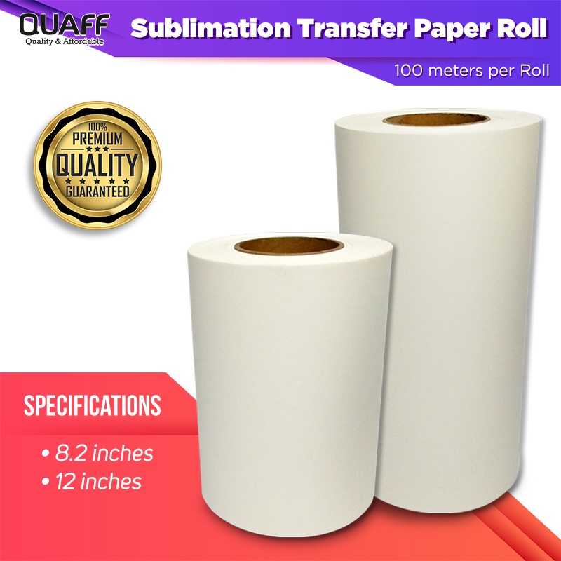 Jual Kertas Roll Sublime Paper 100GSM (0.21M*100M）QUAFF Sublimation ...