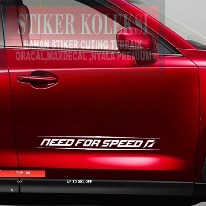 Jual STIKER MOBIL STICKER CUTTING NEED FOR SPEED | Shopee Indonesia