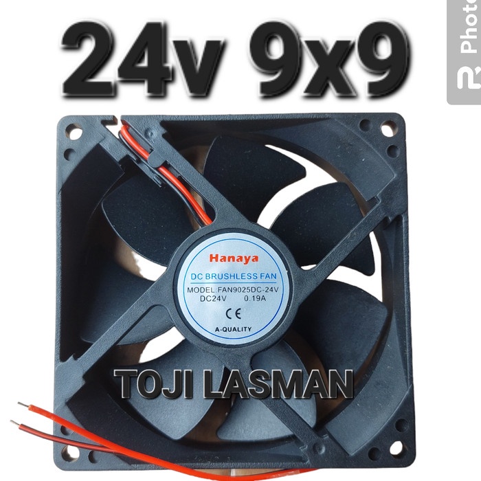 Jual kipas cooling fan dc 24v 9x9 cm 24 volt 9cm dc mesin las pendingin GAP27 | Shopee Indonesia