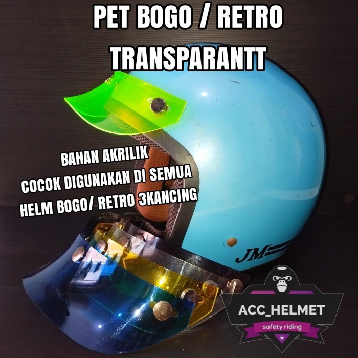 Jual PET TRANSPARAN / PET SLIM HEAD / PET HELM BOGO / RETRO | AKRILIK ...