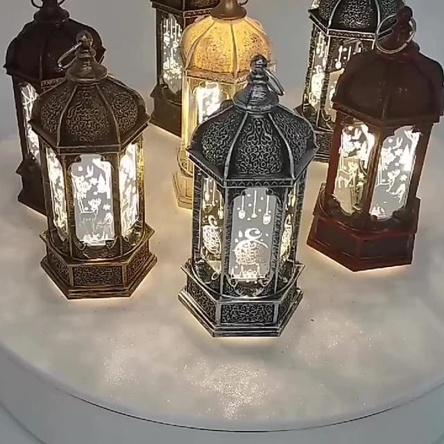 Jual Lampu Lentera LED Baterai Lampu Lilin Bentuk Masjid Dekorasi ...