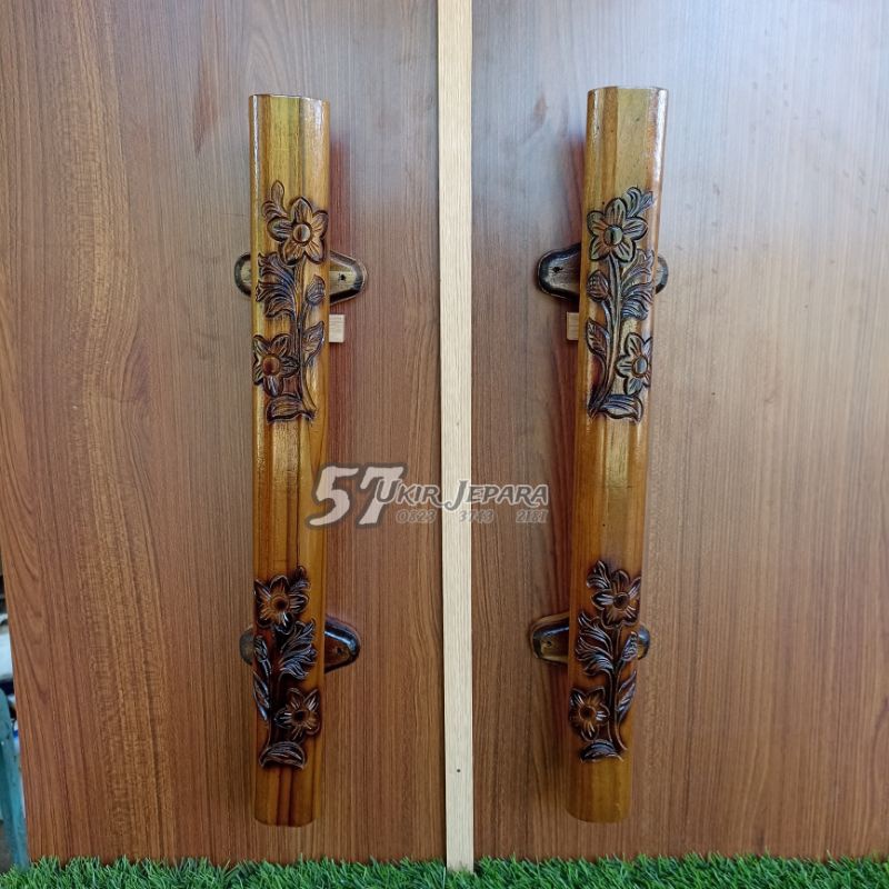 Jual ( Lurus 8 ) Gagang handle / handel untuk pintu rumah bahan kayu ...