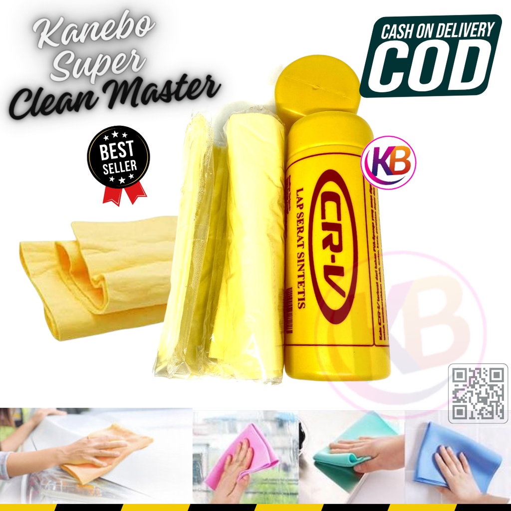 Jual (PROMO) Kain Lap Kanebo Polos+tabung / Kanebo Chamois Clean Master ...