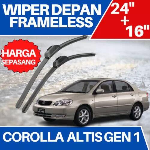 Jual wiper frameless banana full karet toyota corolla altis gen 1 | Shopee Indonesia