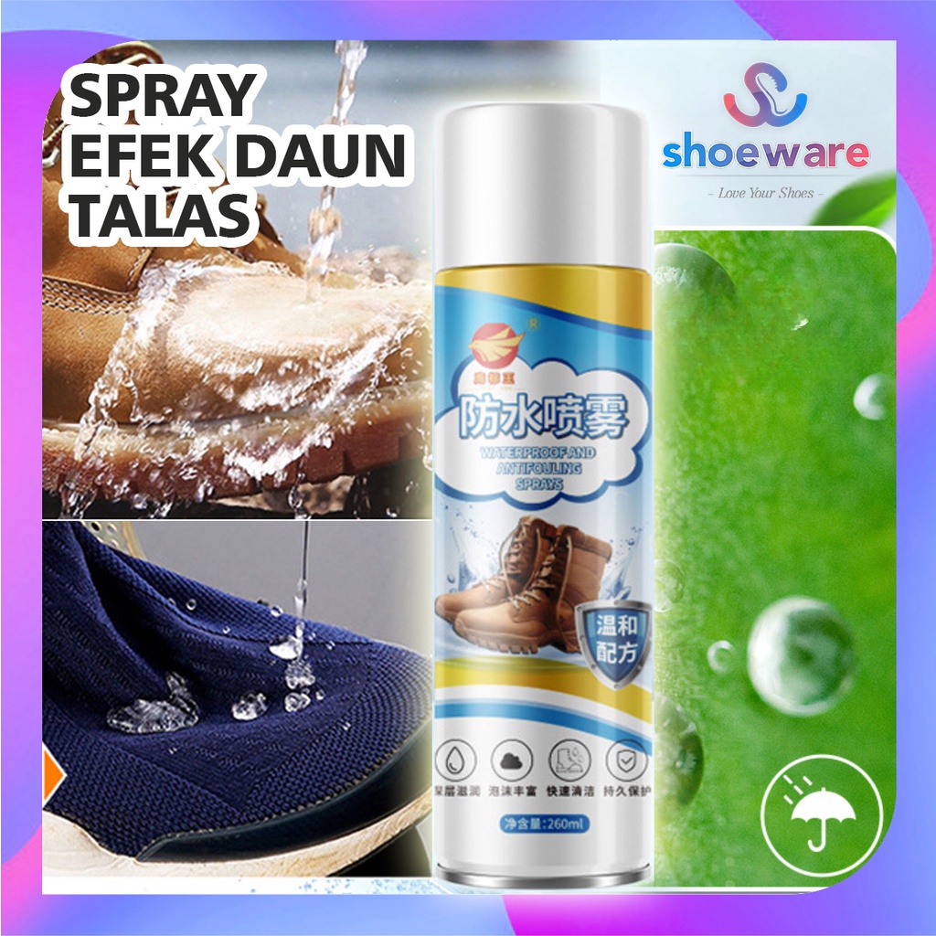 Jual Spray Sepatu Anti Air Efek Daun Talas Spotless Water Repellent ...