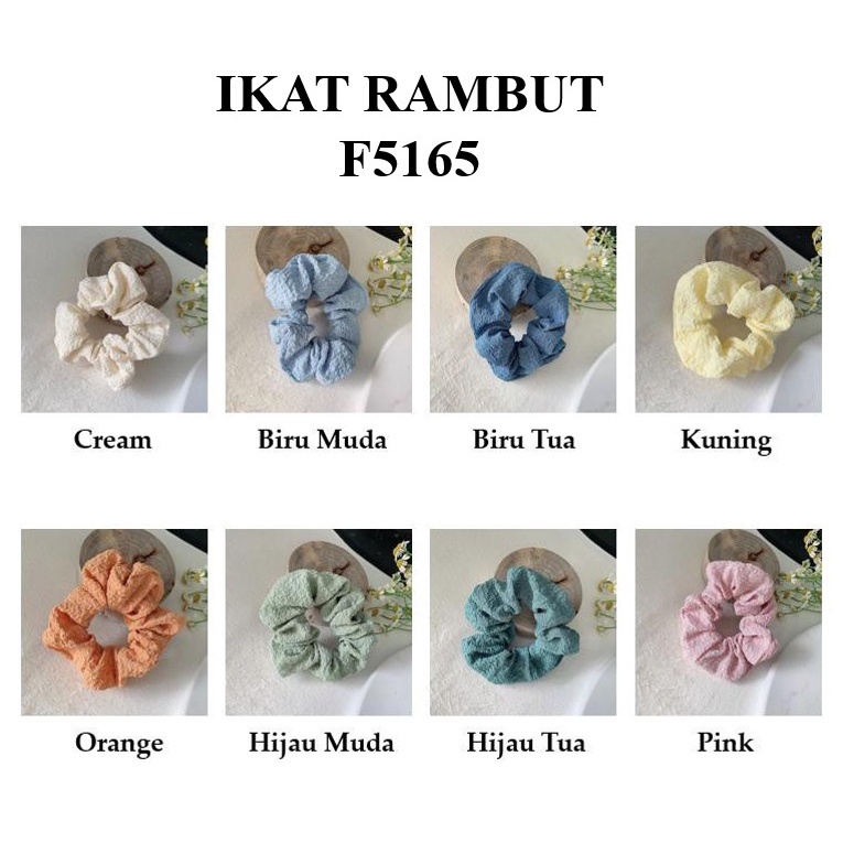 Jual Ikat Rambut Korea Polos Warna Warni Scrunchie Rambut Cepol (VHI ...