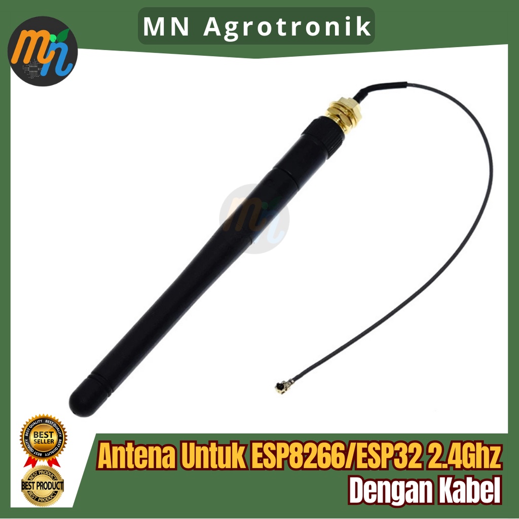 Jual ANTENA/ANTENNA WIFI 2.4G 2.4GHZ WITH SMA CABLE FOR ESP8266 ESP32 ...