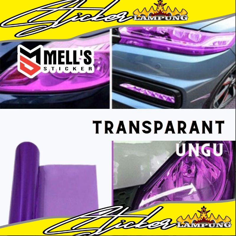 Jual stiker sticker skotlet transparan ungu bening frofix lebar 45 cm ...