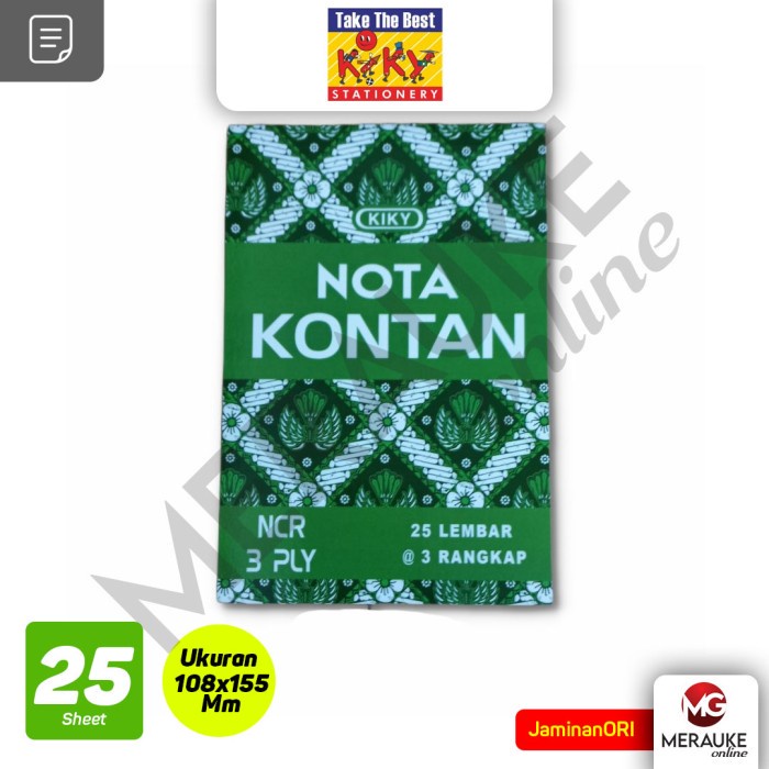Jual Nota Kontan KIKY Kecil 3 Ply | Shopee Indonesia