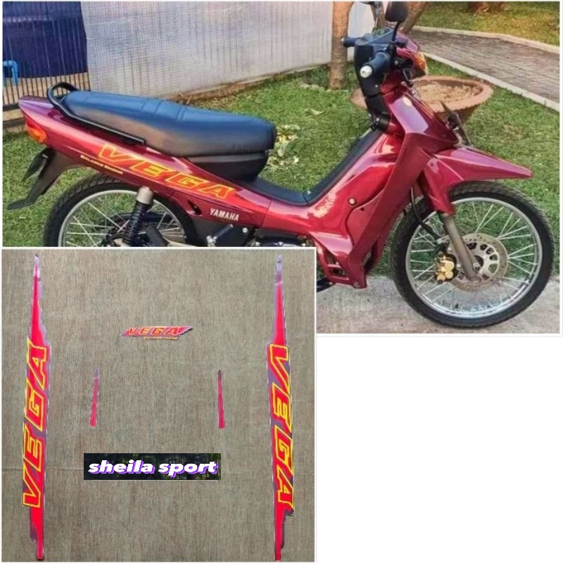 Jual striping vega lama old stiker lis les Yamaha VEGA tahun 1998 1999 ...