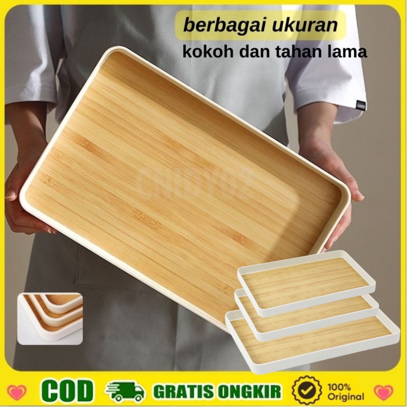 Jual 【COD】Tatakan Kayu Aesthetic Rectangle Tray Persegi Panjang Nampan ...