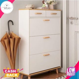 Jual Rak Sepatu Estetik Minimalis Kayu Kapasitas Besar / Rak Sepatu ...