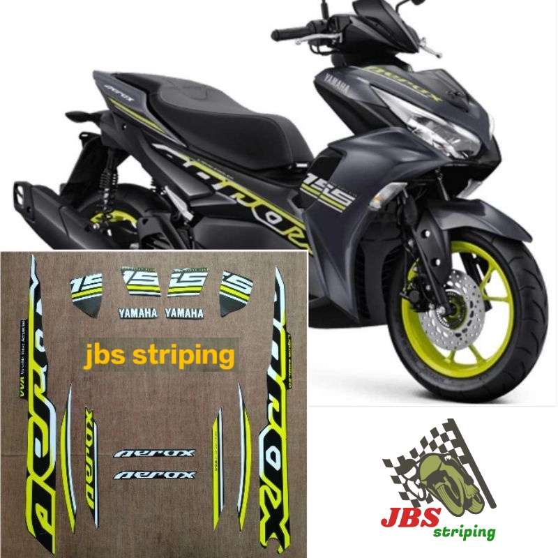 Jual Striping Yamaha Aerox 155 kuning tahun 2022 stiker lis les aerox ...