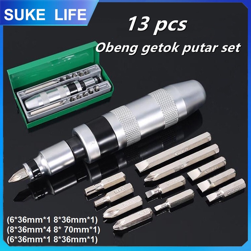 Jual Obeng ketok set 13 pcs Obeng getok putar set 13 pcs Impact ...