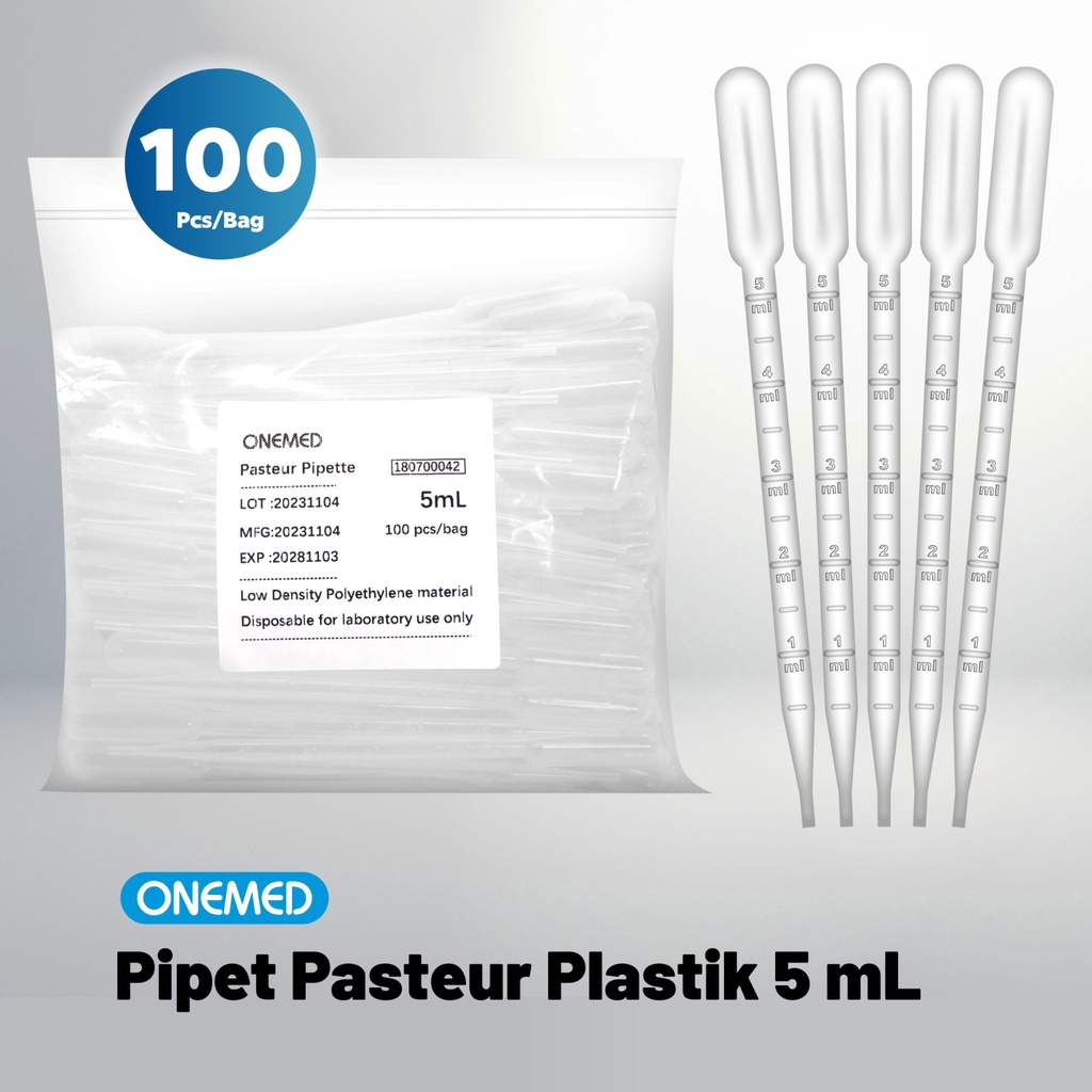 Jual ONEMED Pipet Pasteur Plastik 5 ML Bag Isi 100 Pcs SL | Shopee ...