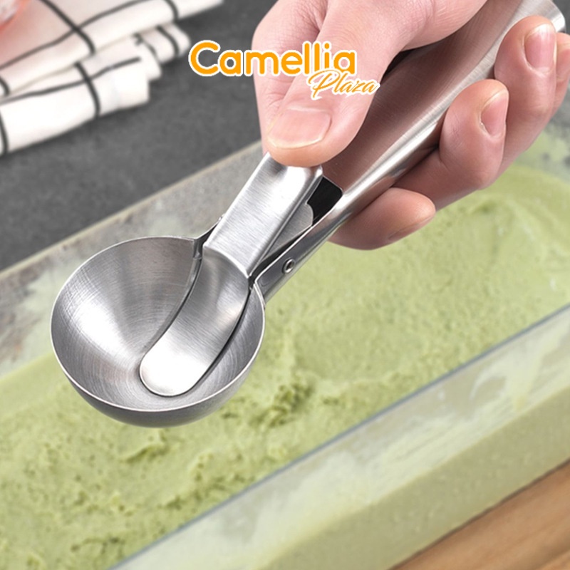 Jual Sendok Scoop Ice Cream Spoons Sendok Es Krim Buah Bulat Stainless ...