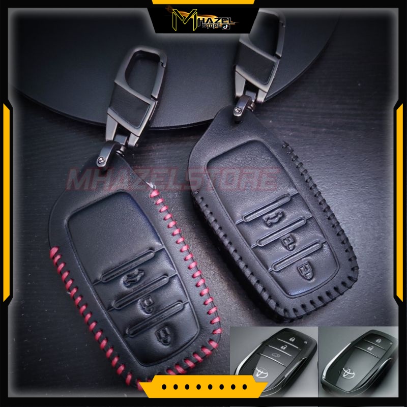 Jual gantungan kunci sarung kulit cover remote keyless mobil toyota ...