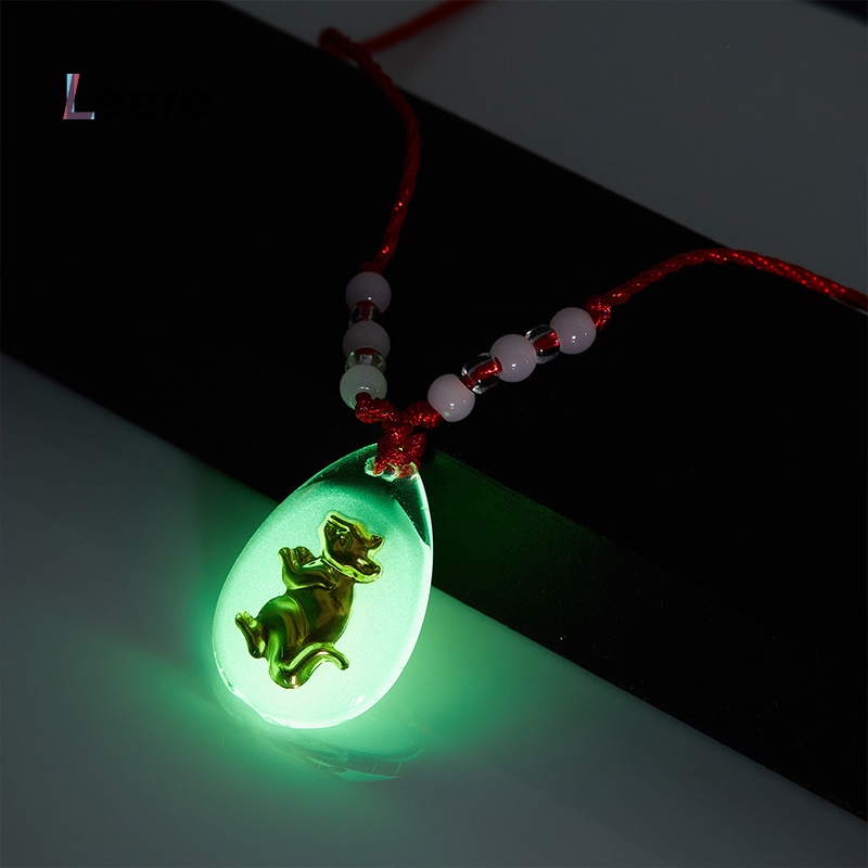 Jual LEERE Kalung Tali Liontin Bercahaya Kristal Liontin 12 Zodiak Emas ...