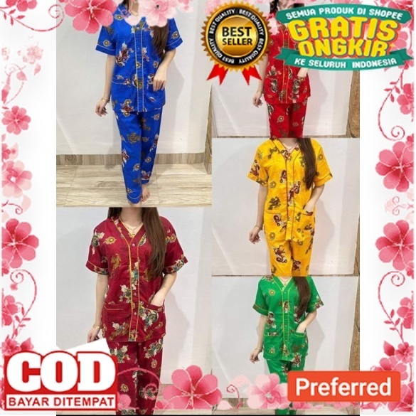 Jual Piyama Bagan Size S M L XL Dewasa, Shio Naga/Dragon// HARI RAYA ...