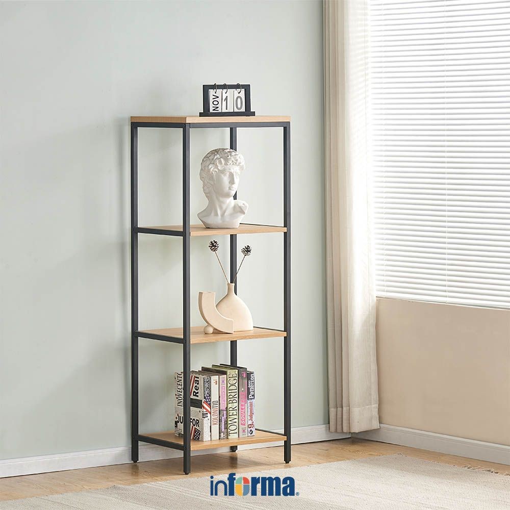 Jual Informa Ryan Rak Penyimpanan - Hitam/Cokelat Oak Organizer ...