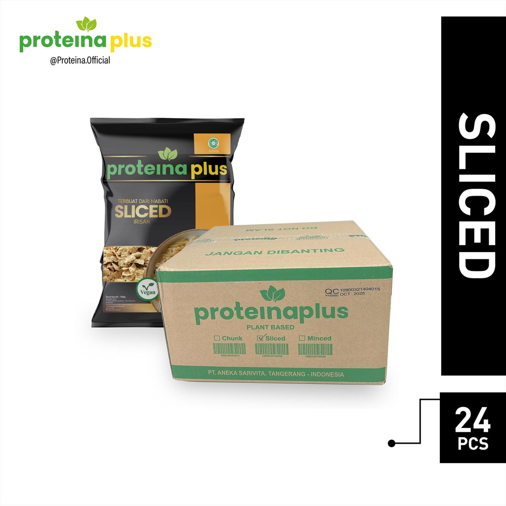 Jual Proteina Plus Sliced 1 Karton [24 pcs]/Protein Nabati / Daging ...