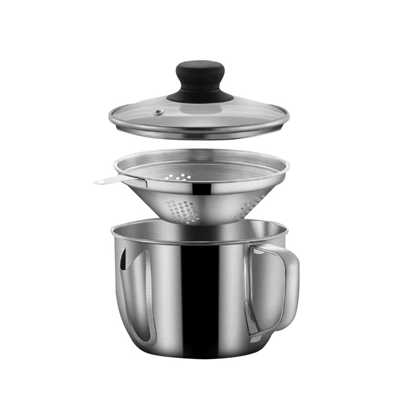 Jual Stainless Steel Fat Separator 1L/4 Cup, Gravy Grease Separator ...