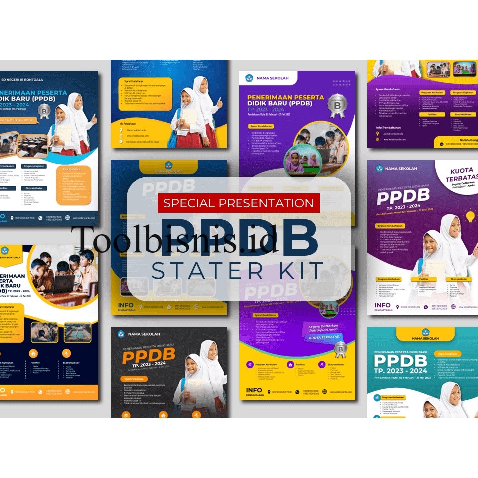 Jual PPDB STARTER KIT desain promosi PPDB sekolah edit menggunakan ...