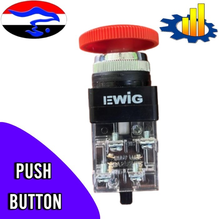Jual PUSH BUTTON RESET EMERGENCY 4 KAKI /25MM | Shopee Indonesia