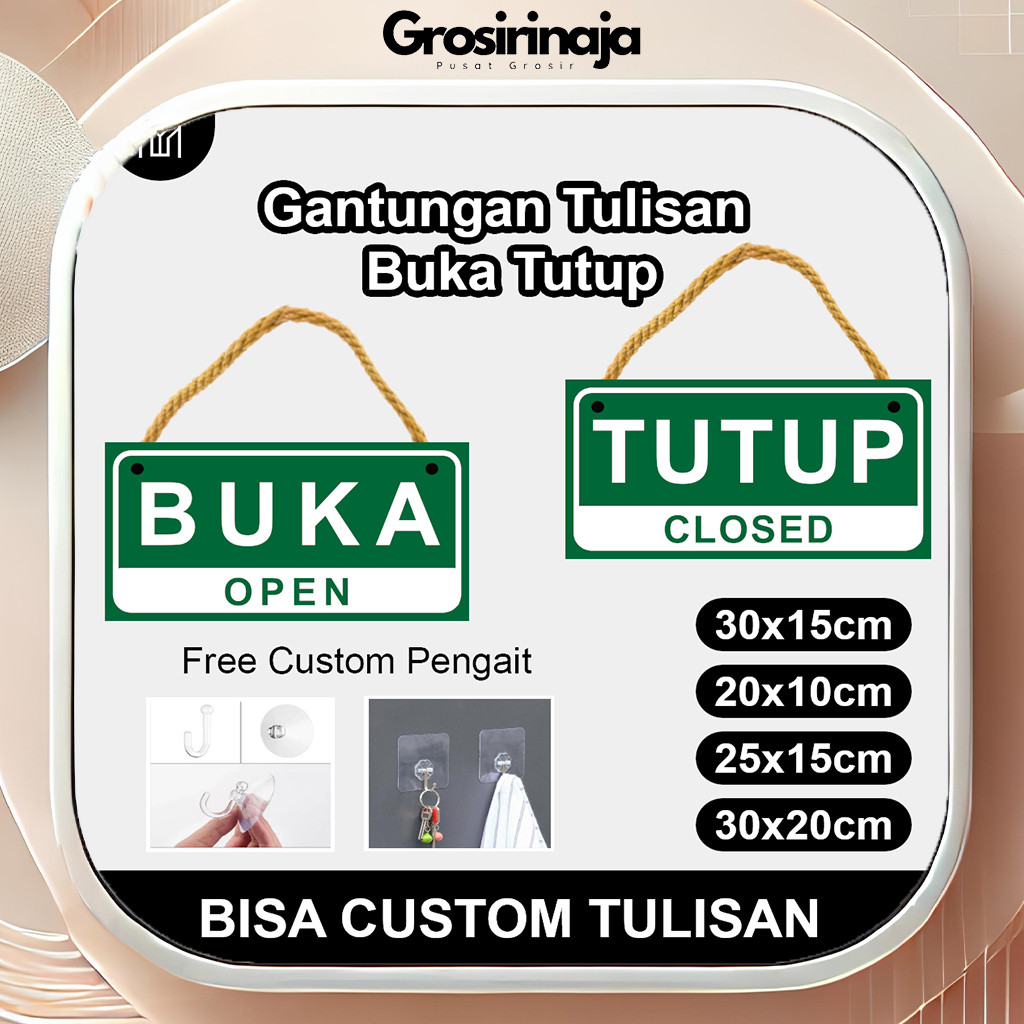 Jual Sign Buka Tutup MDF – Material Berkualitas, Cocok untuk Toko ...