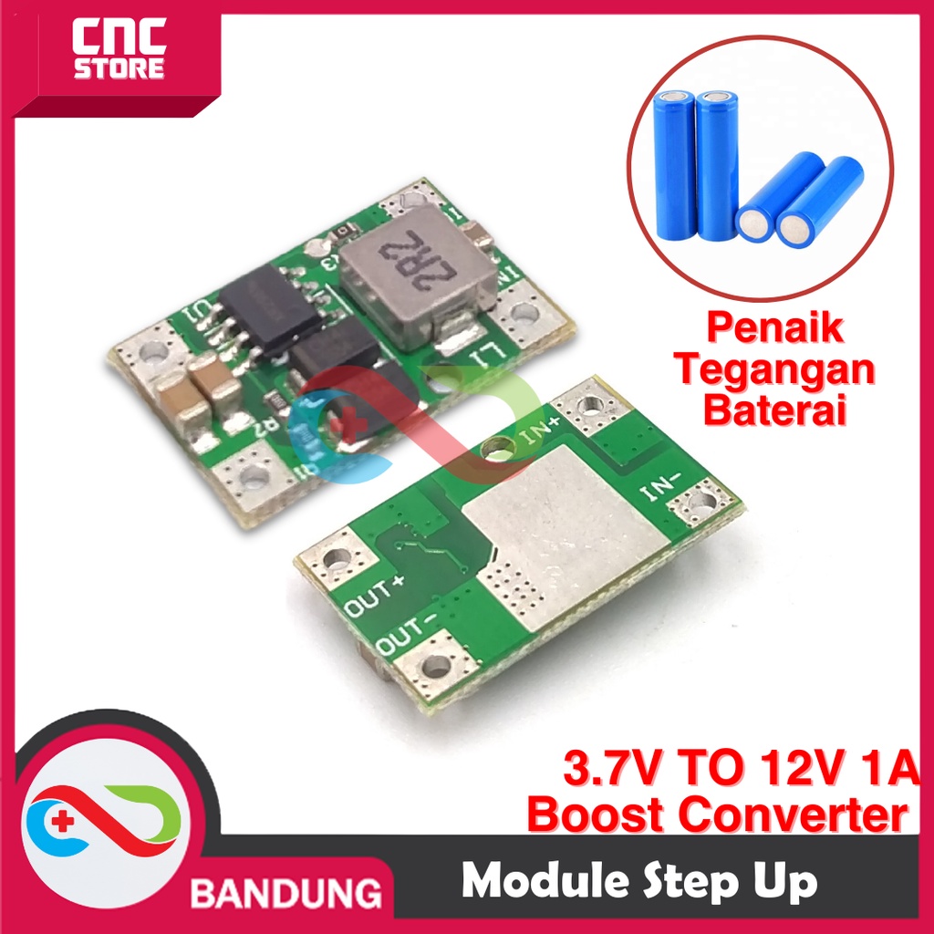 Jual MODULE STEP UP DC BOOST CONVERTER 3.7V TO 12V 1A PENAIK TEGANGAN ...