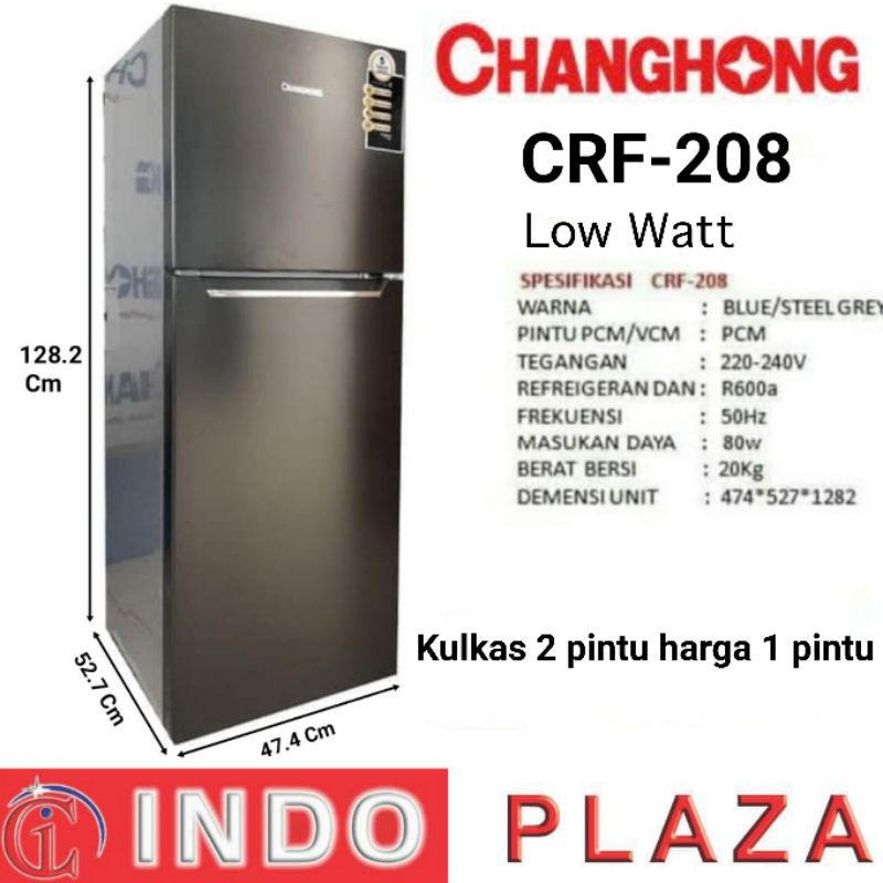 Jual KULKAS 2 PINTU LOW WATT CHANGHONG CRF-208 | Shopee Indonesia