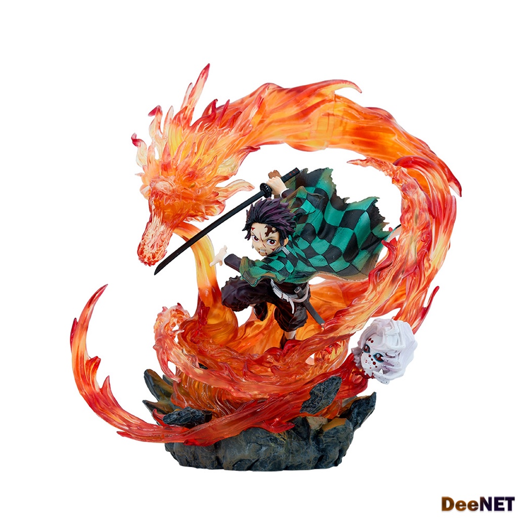 Jual Tanjiro GK Fire Dragon LED light 30cm action figure PVC D-FGA020 ...