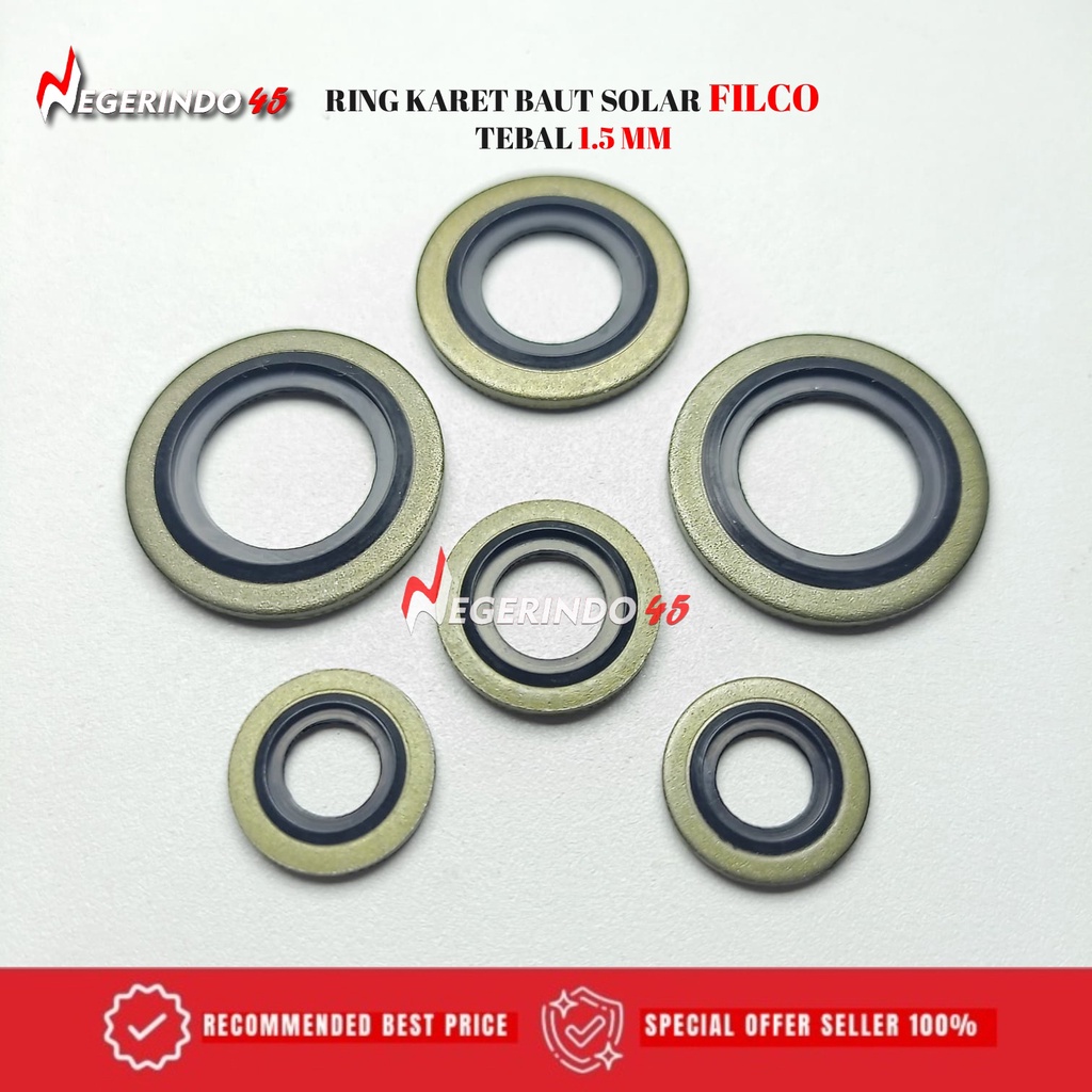Jual FILCO RING BAUT SOLAR 8MM 10MM 12MM 14MM 16MM WASHER SEAL RING ...