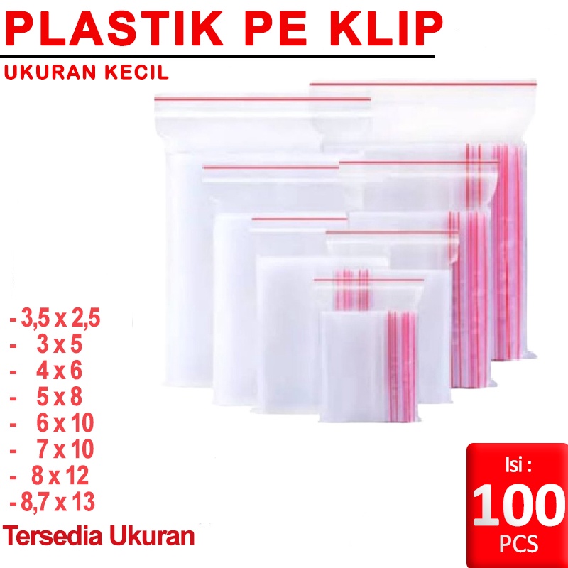 Jual Plastik Klip Plastik Ziplock Isi 100 Lembar Per Pack Plastik