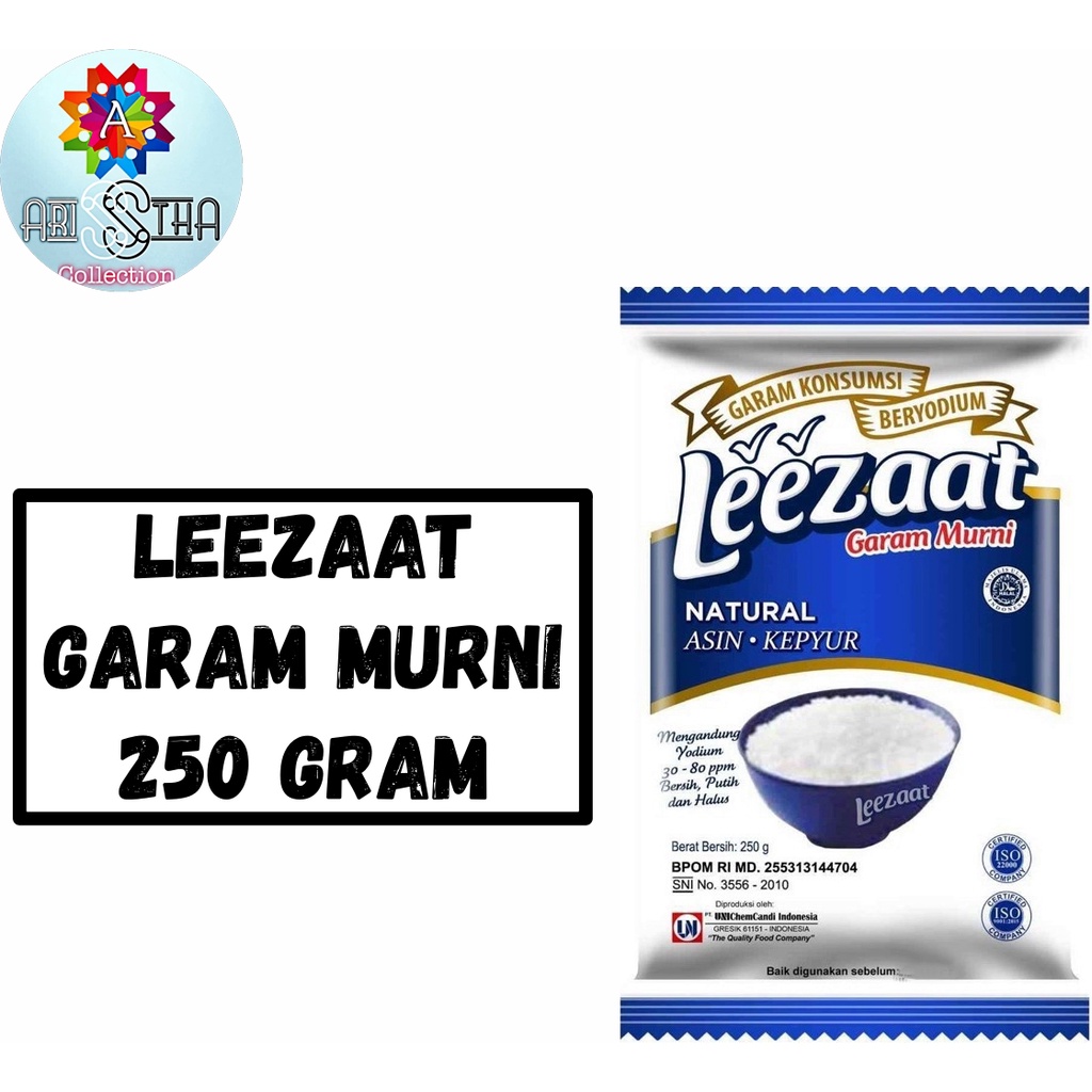 Jual Garam Dapur Leezaat Garam Murni Ber Iodium Kemasan 250 Gram ...