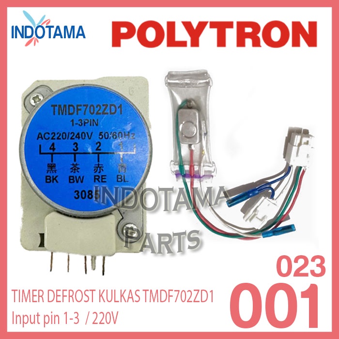 Jual Timer defrost kulkas Polytron + Fuse bimetal 023 | Shopee Indonesia