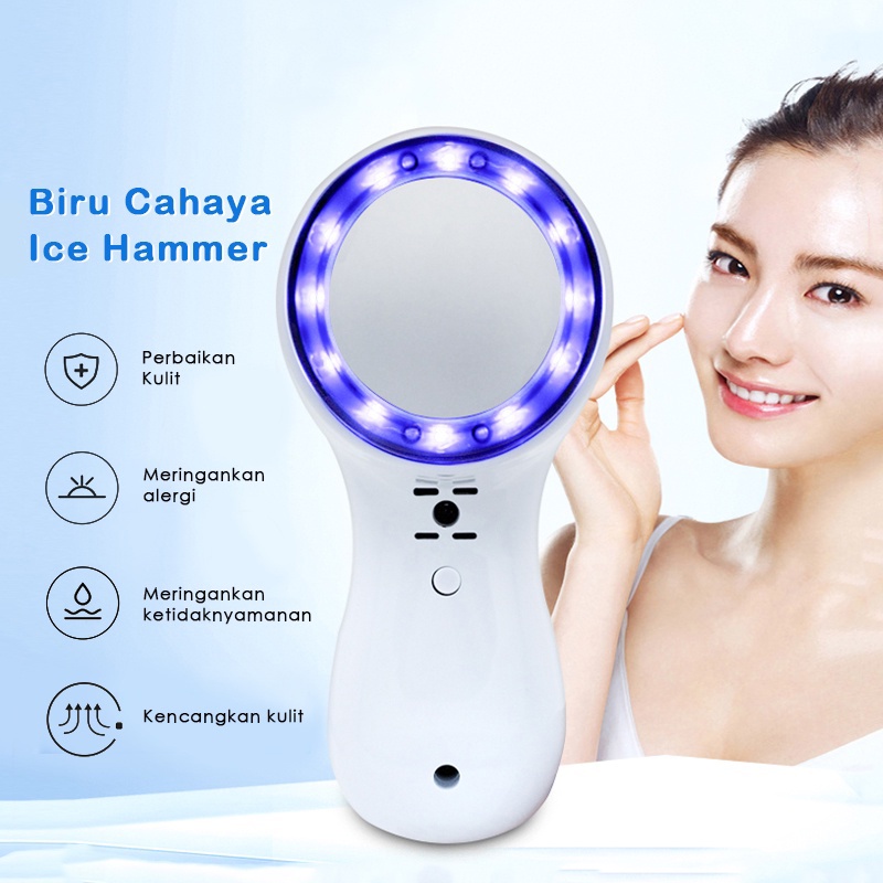 Jual Cold Hammer Cahaya Biru PDT Light Ice Cooling Hammer Facial ...