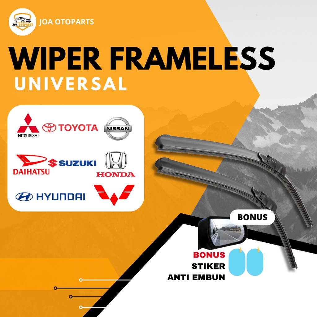 Jual Wiper Frameless Mobil untuk Semua Jenis Mobil - Wiper Kaca Mobil Model Frameless Banana ...