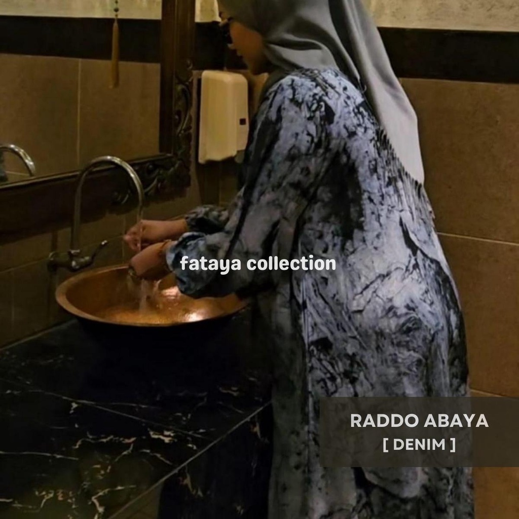 Jual Fataya Collection RADDO Abaya Series Motif Abstract Painting Eksklusif - Kain Rose Crepe ...